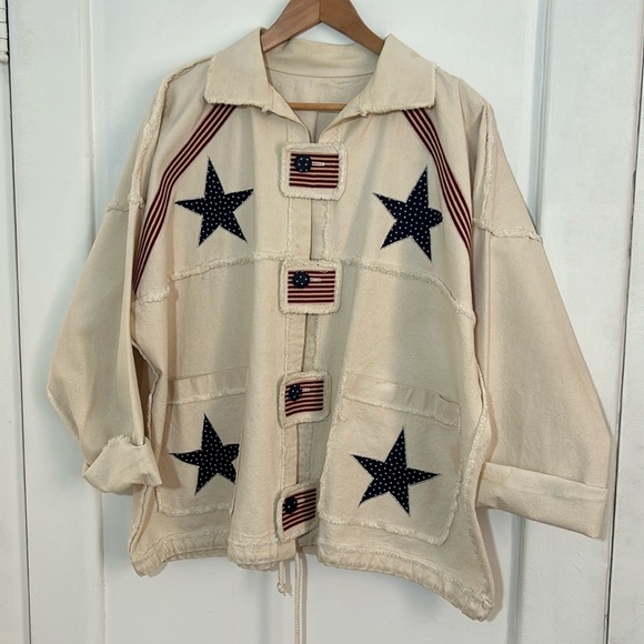 Hand Crafted | Jackets & Coats | Handcrafted Patriotic Usa Flag Jacket ...